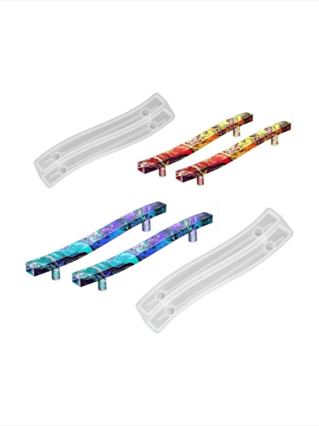 Wavy Drawer Handle Silicone Resin Mold / Handmade Bar Drawer - Etsy