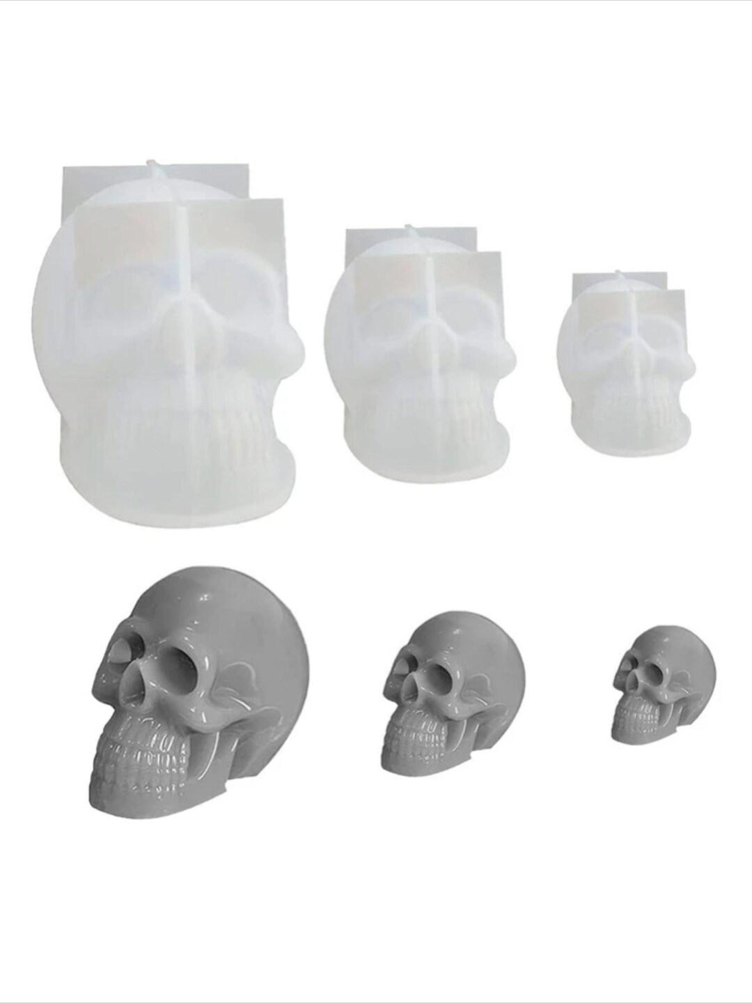 3 Sizes Silicone Skull Molds / Mold for Candle / Epoxy Resin - Etsy