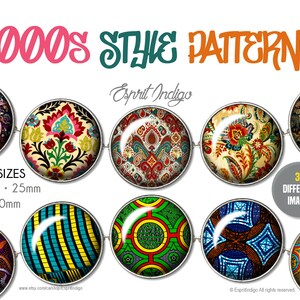 2000s STYLE Patterns Images for Cabochons Jewelry Making 30mm - Etsy