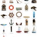 Nautical Decor, Photoshop Overlays, in PNG Format - Nautical, Ocean ...