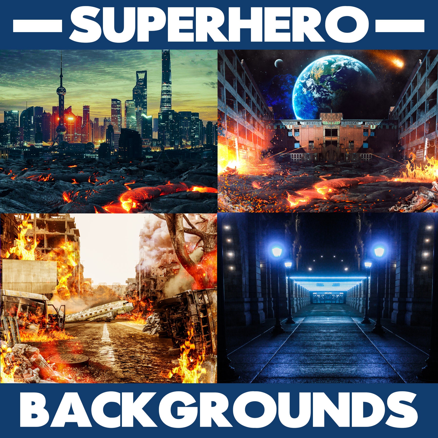 Superhero Digital Digital Background Backdrop Photo Art - Etsy