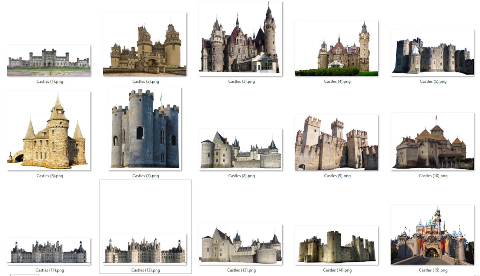 Castles Vol. 1 Photoshop Overlay Bundle in PNG Format castle | Etsy