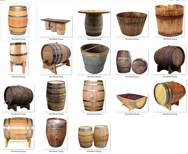 Wine Barrel Overlays for Photoshop in Png Format for Your | Etsy