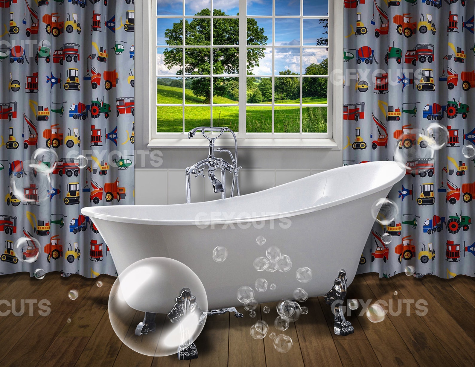 Digital Kids Bathroom Backdrop / Background Photoshop boys - Etsy