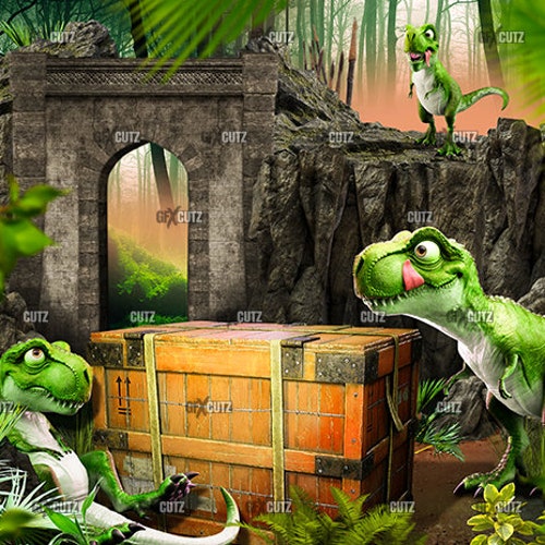 Dinosaur Scene Premade Backdrop Dinosaur Backdrop | Etsy Canada