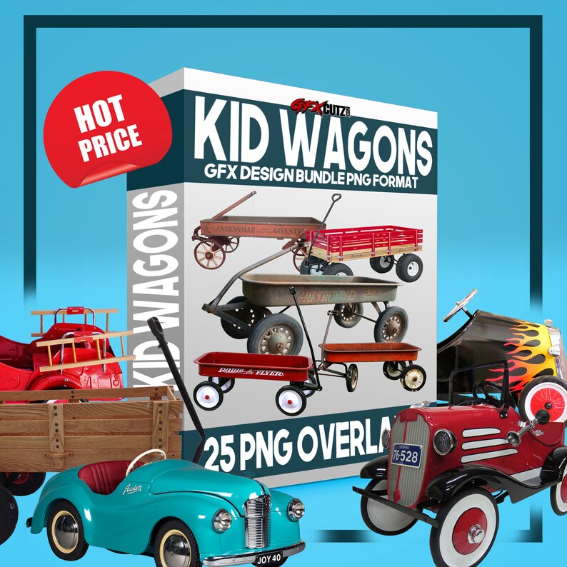 Kids Toy Wagons in Photoshop Overlay Format Png Overlays for | Etsy