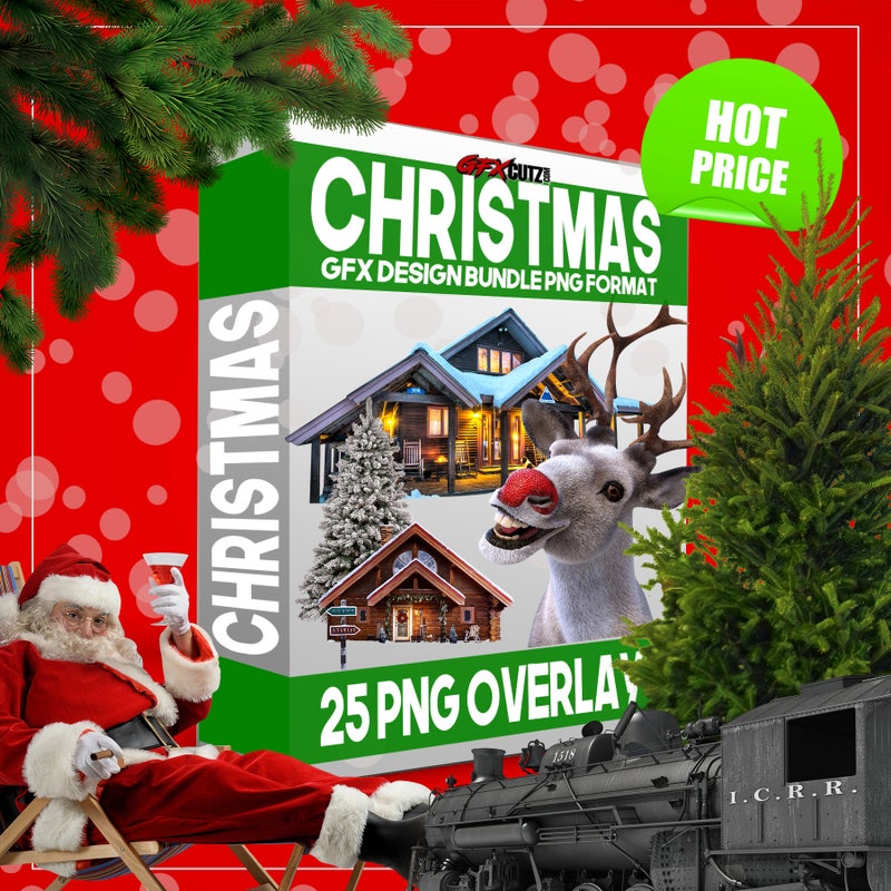 Santa Overlays - Etsy