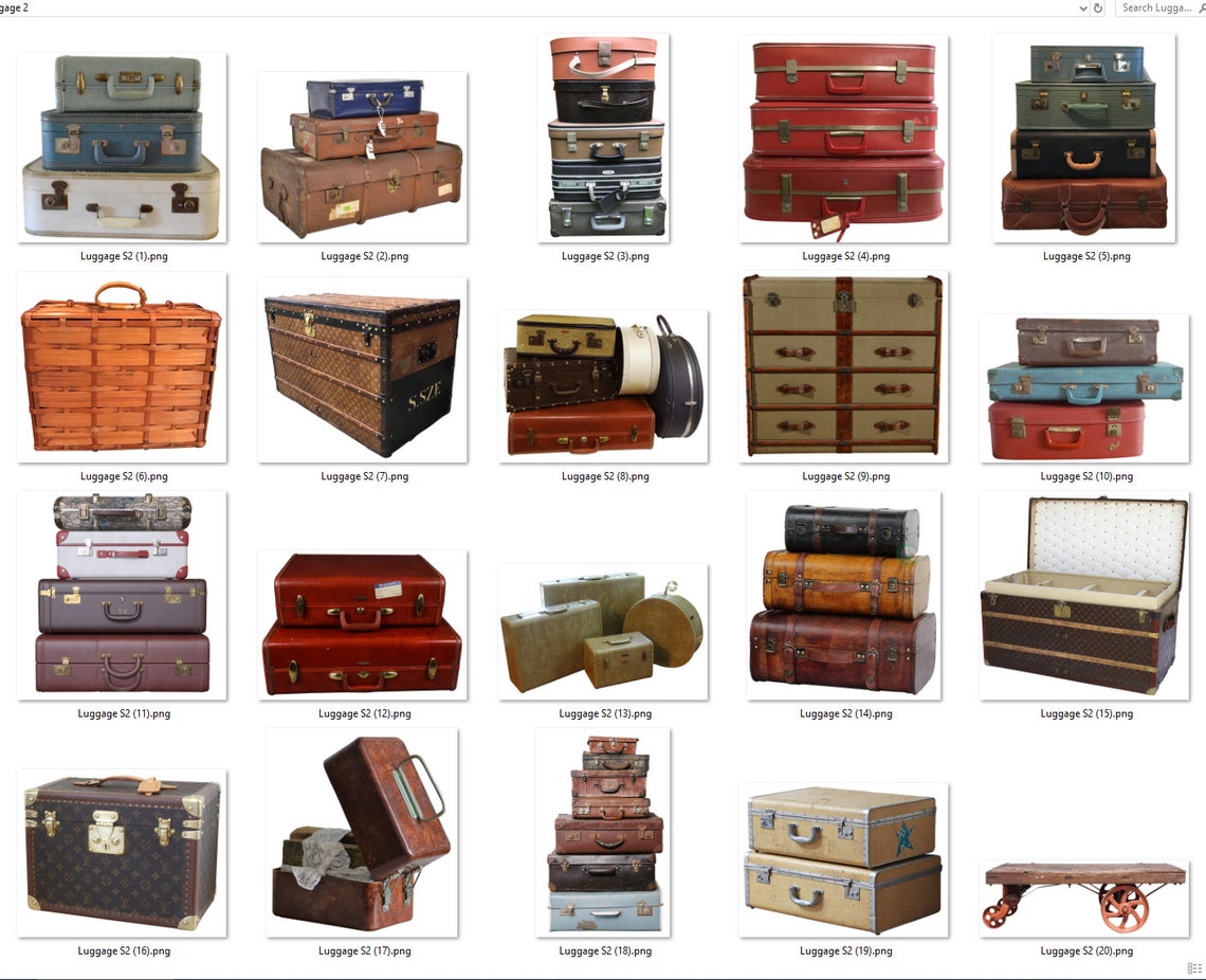 Luggage Photoshop Overlay Set 2 Traveling Tourist | Etsy