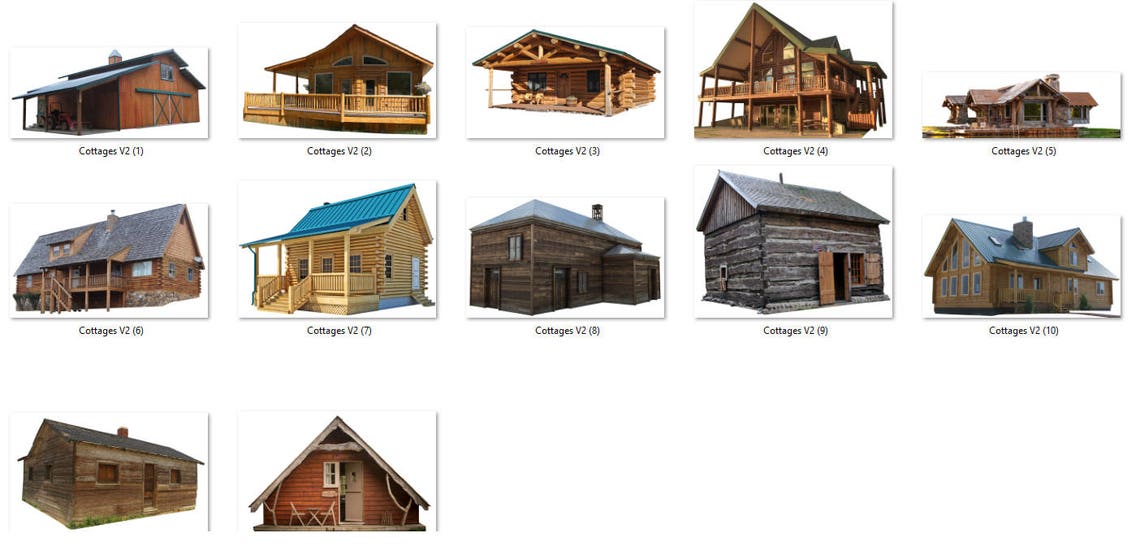 Cottages GFX Graphic Photoshop Overlays Design Bundle No - Etsy
