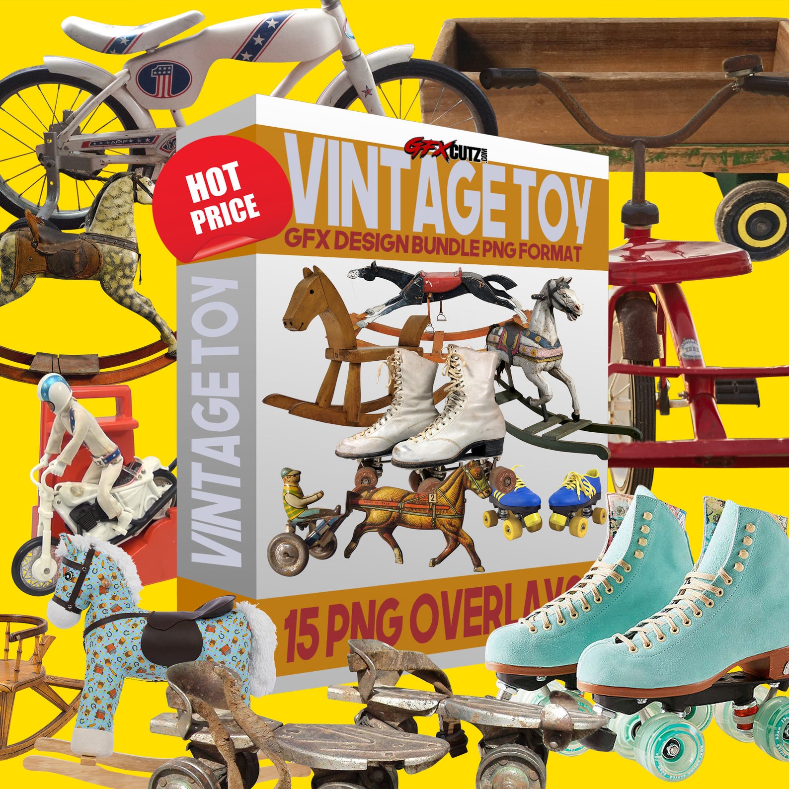 Vintage Toys Photoshop Overlays in Png Format Photo Overlays - Etsy