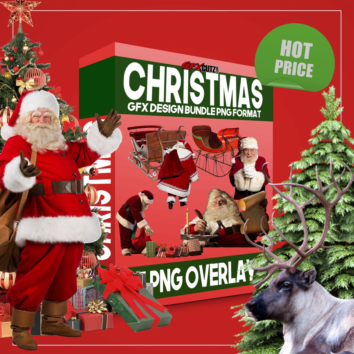 Christmas Overlays in Png Format Photoshop Overlay Digital - Etsy