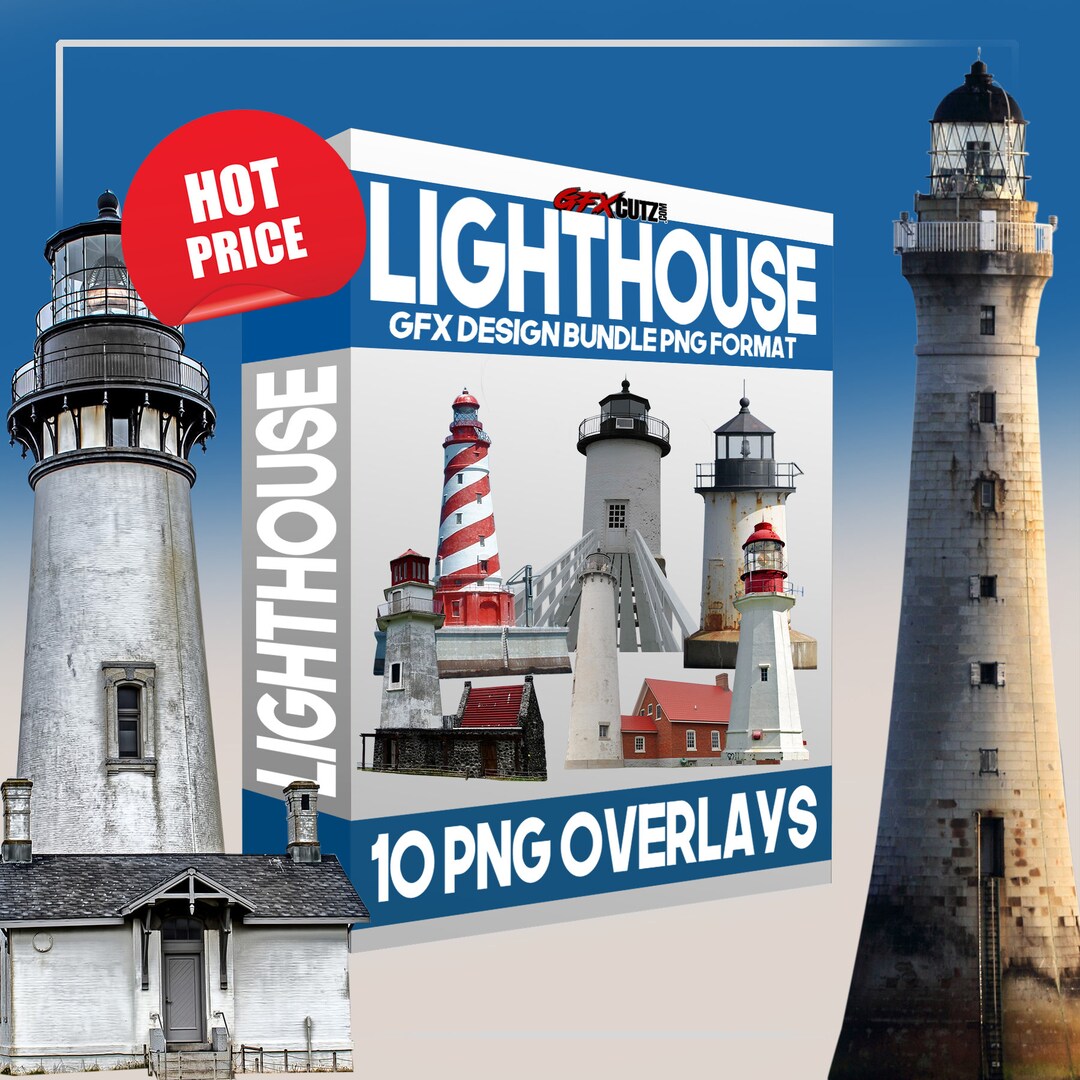 Lighthouse Photoshop Overlays in Png Format - (wedding Overlay, Beach ...
