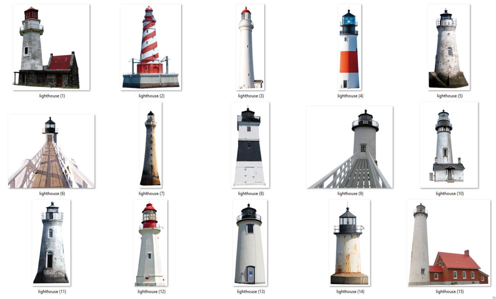 Lighthouse Photoshop Overlays in Png Format wedding | Etsy