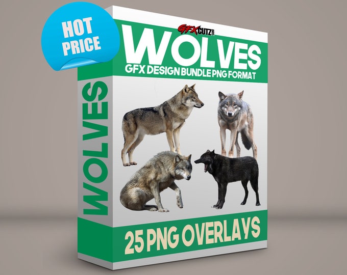 Wolves GFX Design Bundle PNG Format No Background Images - Etsy
