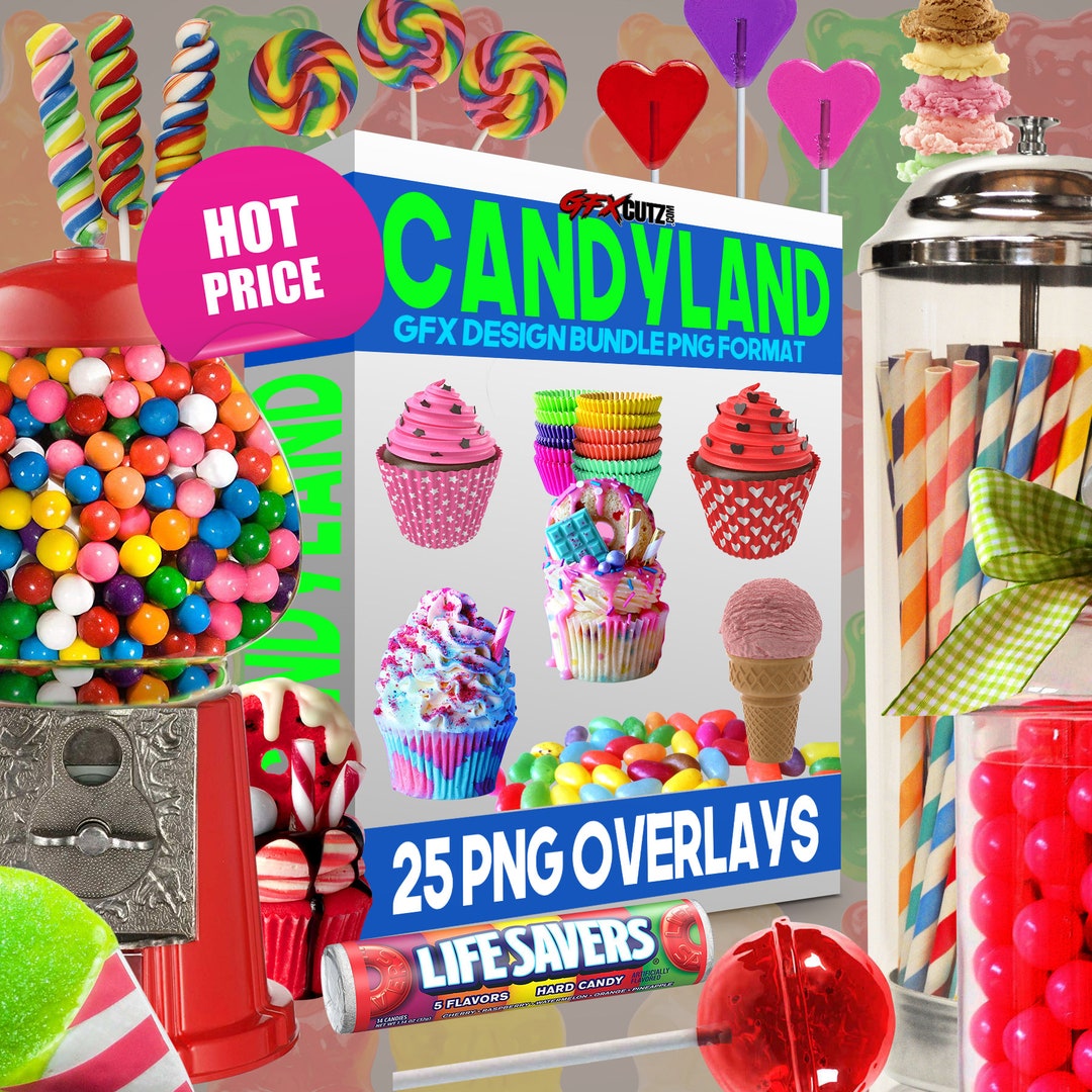 Candyland, Photoshop Overlay, Png Images, Photography Prop, Photography ...