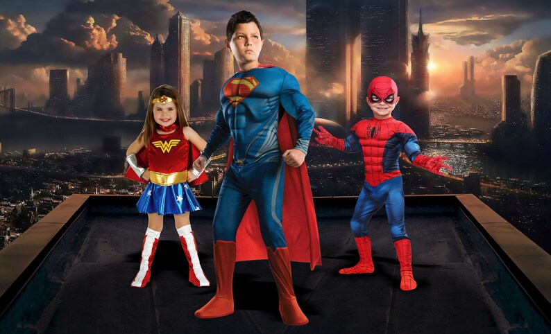 Digital Superhero Cosplay Backdrop 8 Photoshop Backdrop | Etsy