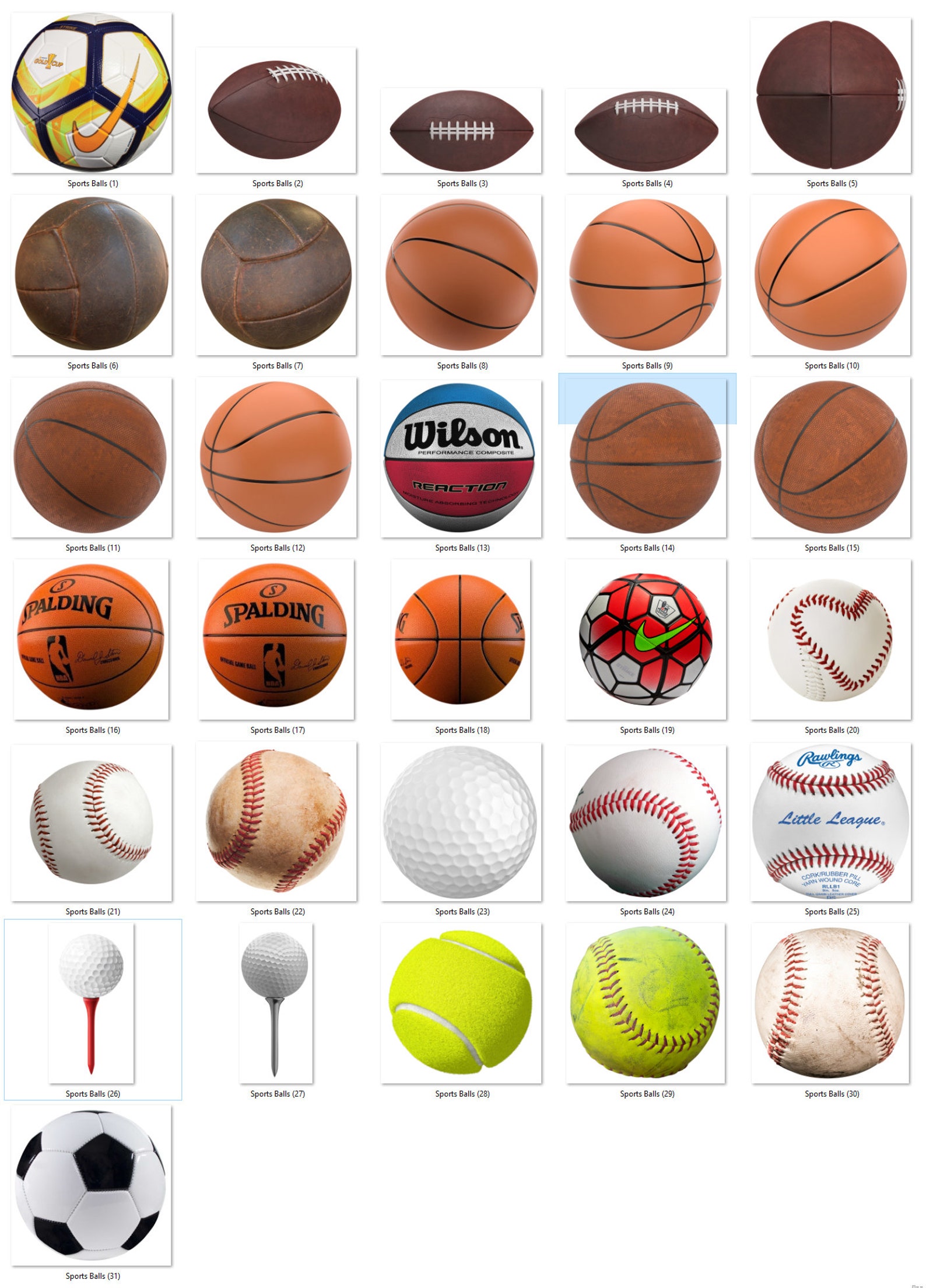 Sports Balls Photoshop Overlays in Png Format for Your Photo - Etsy