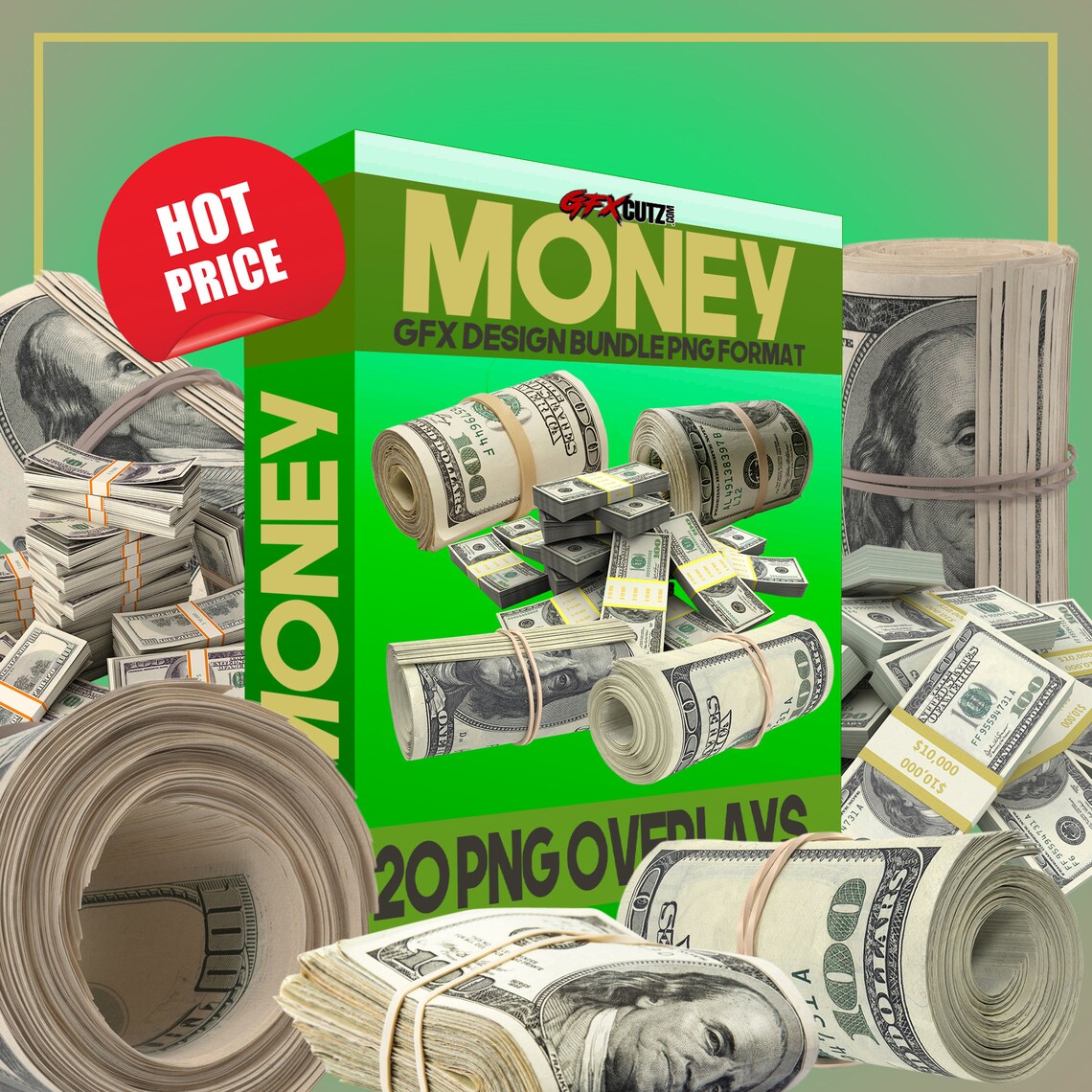 Money Overlays in .png Format Photoshop Overlays Cash - Etsy