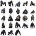 Gorillas Overlays GFX Design Bundle PNG Format - No Background Images ...