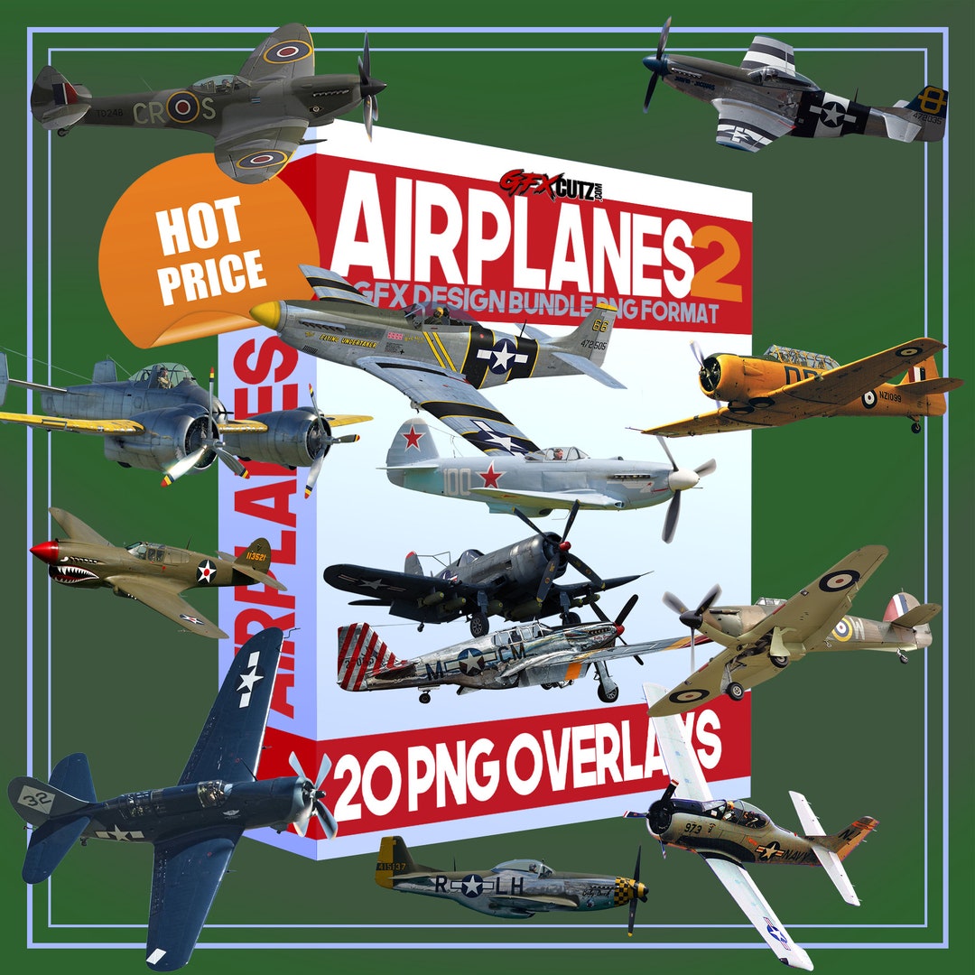Airplanes 2 Photoshop Overlay Bundle in PNG Format (jet Overlay ...
