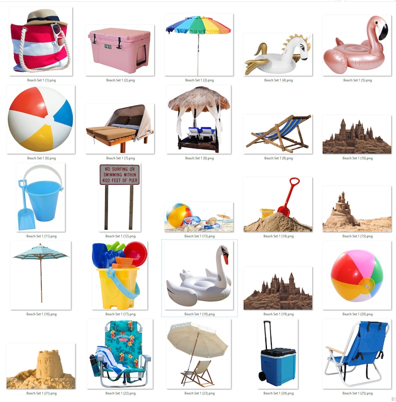 Beach Overlays for Photoshop in Png Format for Your Photo - Etsy