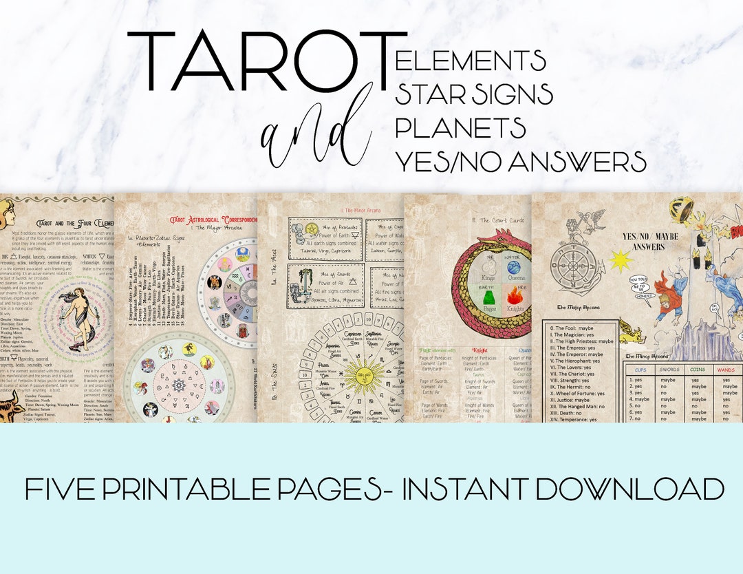 Tarot Journal, Tarot Notes Vol.2, Printable Pages, Tarot,astrological ...