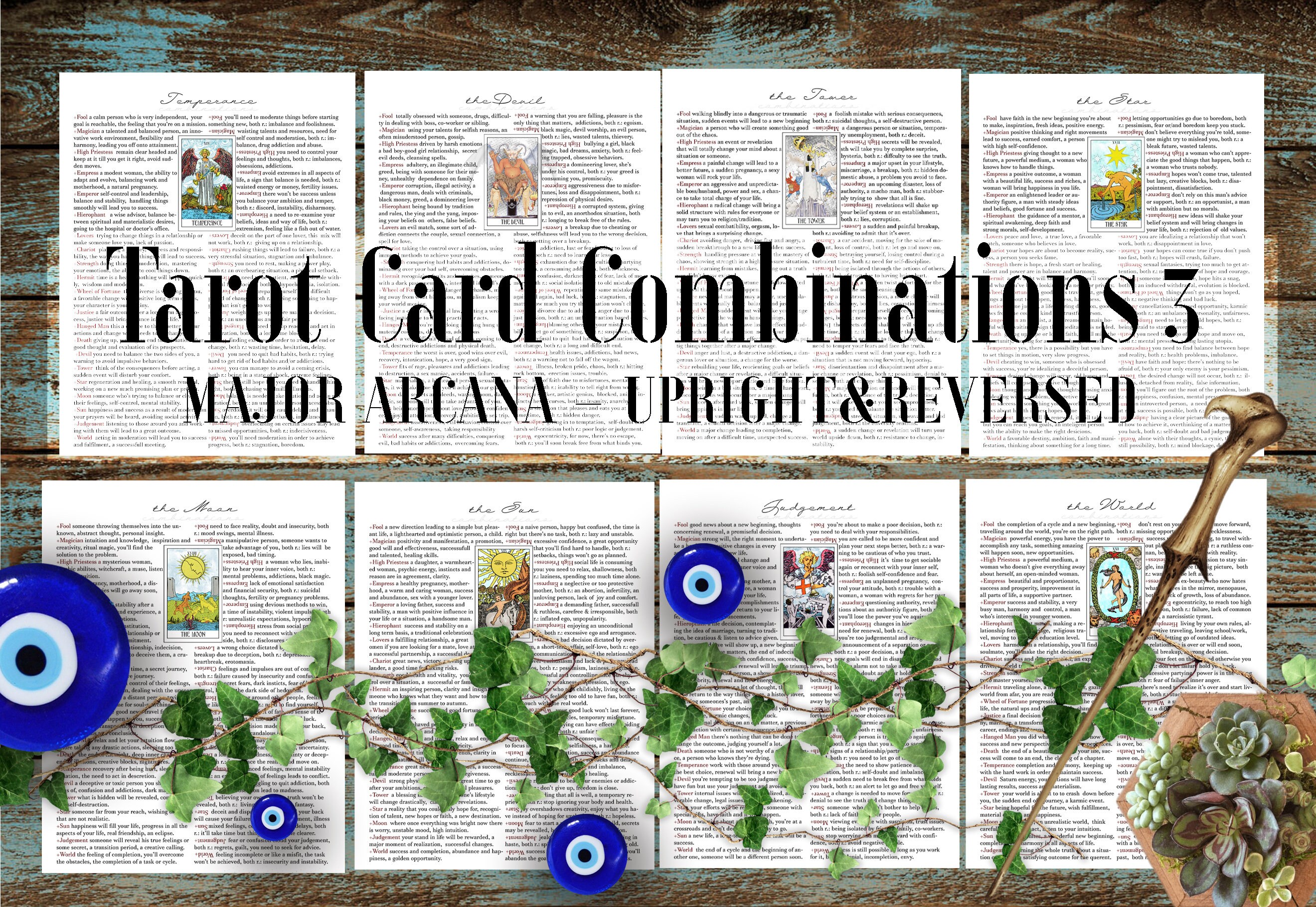 Tarot Card Combinations Major Arcana Part III Tarot - Etsy