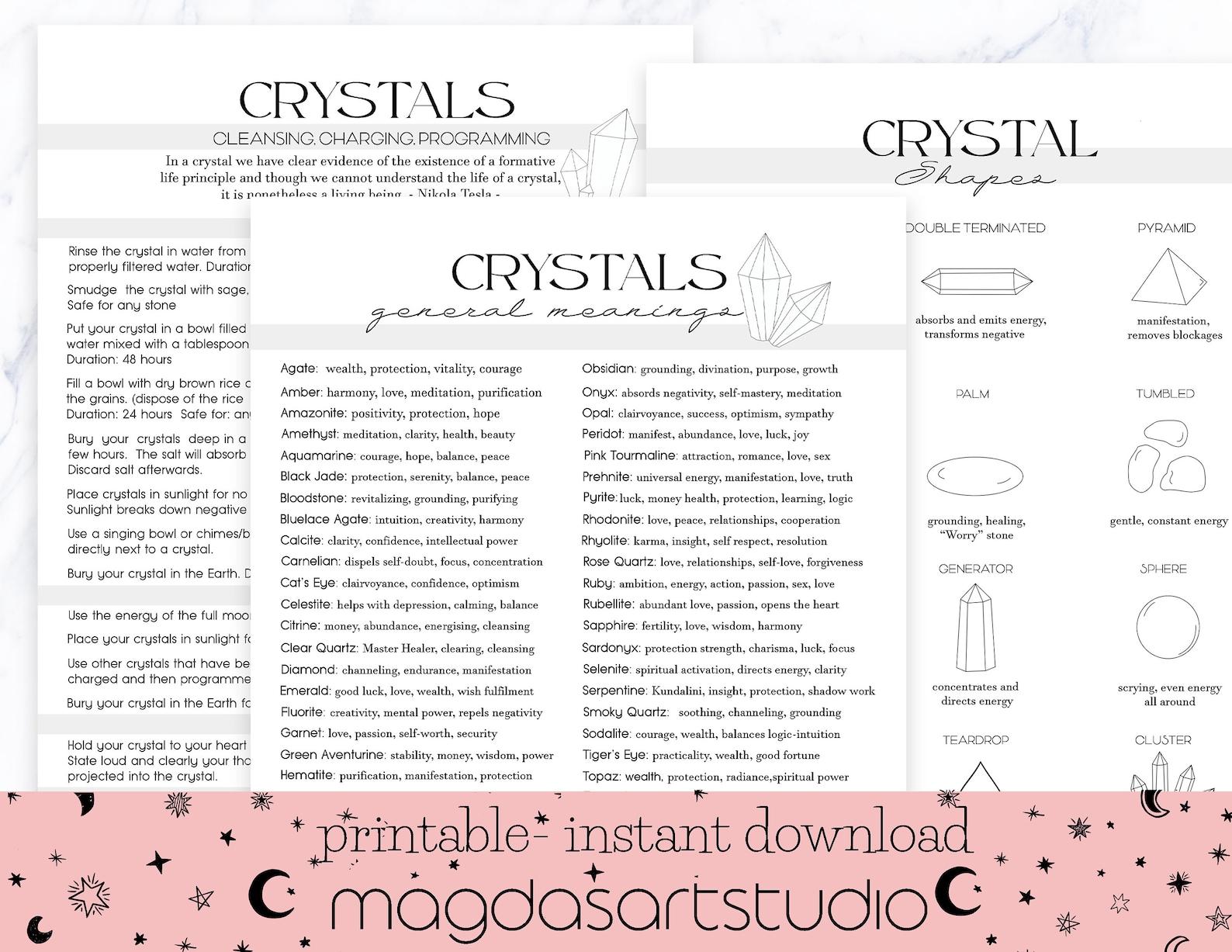 Crystals, Printable Pages, Crystal Grids, Crystal Magic, Crystals ...
