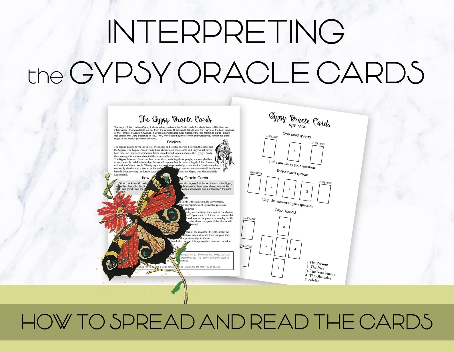 Gypsy Oracle Cards, Printable, Meanings, Spreads, How to Read, Sibylle ...
