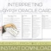 Gypsy Oracle Cards, Printable, Meanings, Spreads, How to Read, Sibylle ...