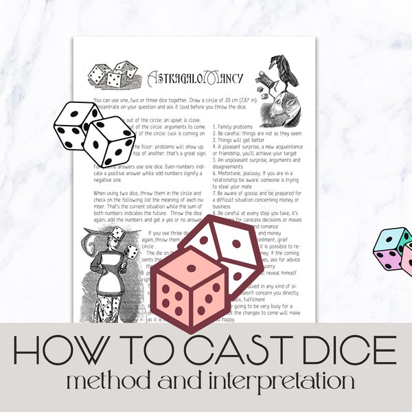 Astro Dice Cheat Sheet - Etsy