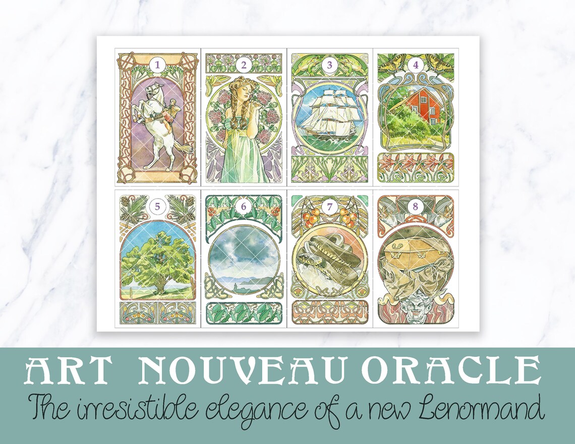 Art Nouveau Oracle Printable Oracle Cards Sibilla Liberty | Etsy Canada