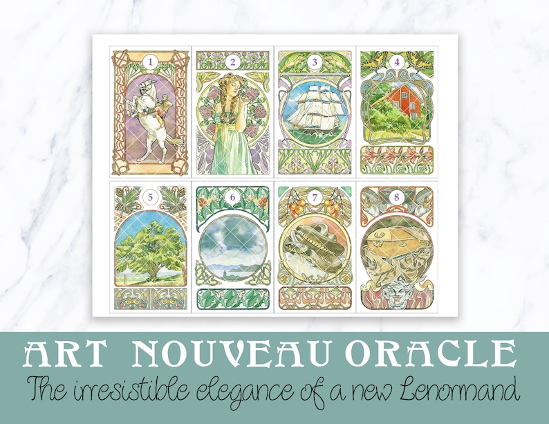 Art Nouveau Oracle Printable Oracle Cards Sibilla Liberty | Etsy Canada