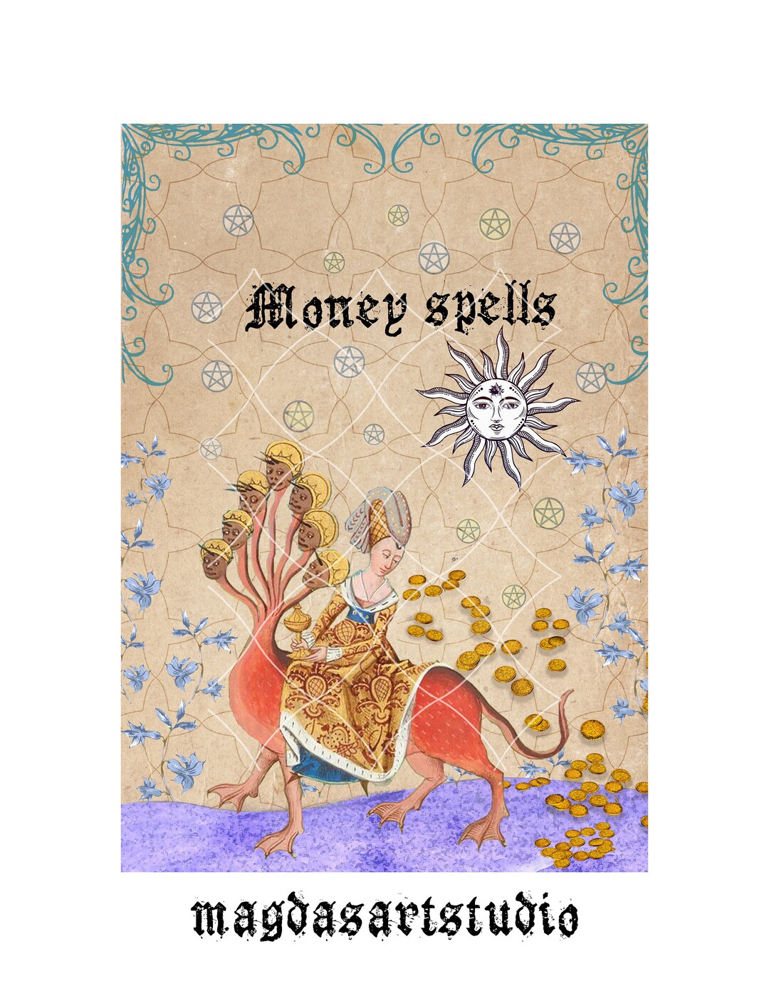 Book of Shadows, Printable Page, Divider, Cover,money Spells ...