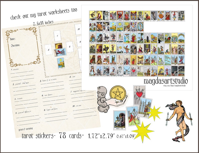 Miniature Tarot Cardsmini Tarot Cards Deck Rider-waite 78 - Etsy Australia