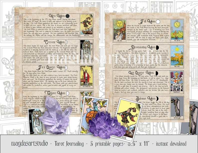 Tarot Journal Tarot Notes Vol.4 Tarot and the Moon | Etsy