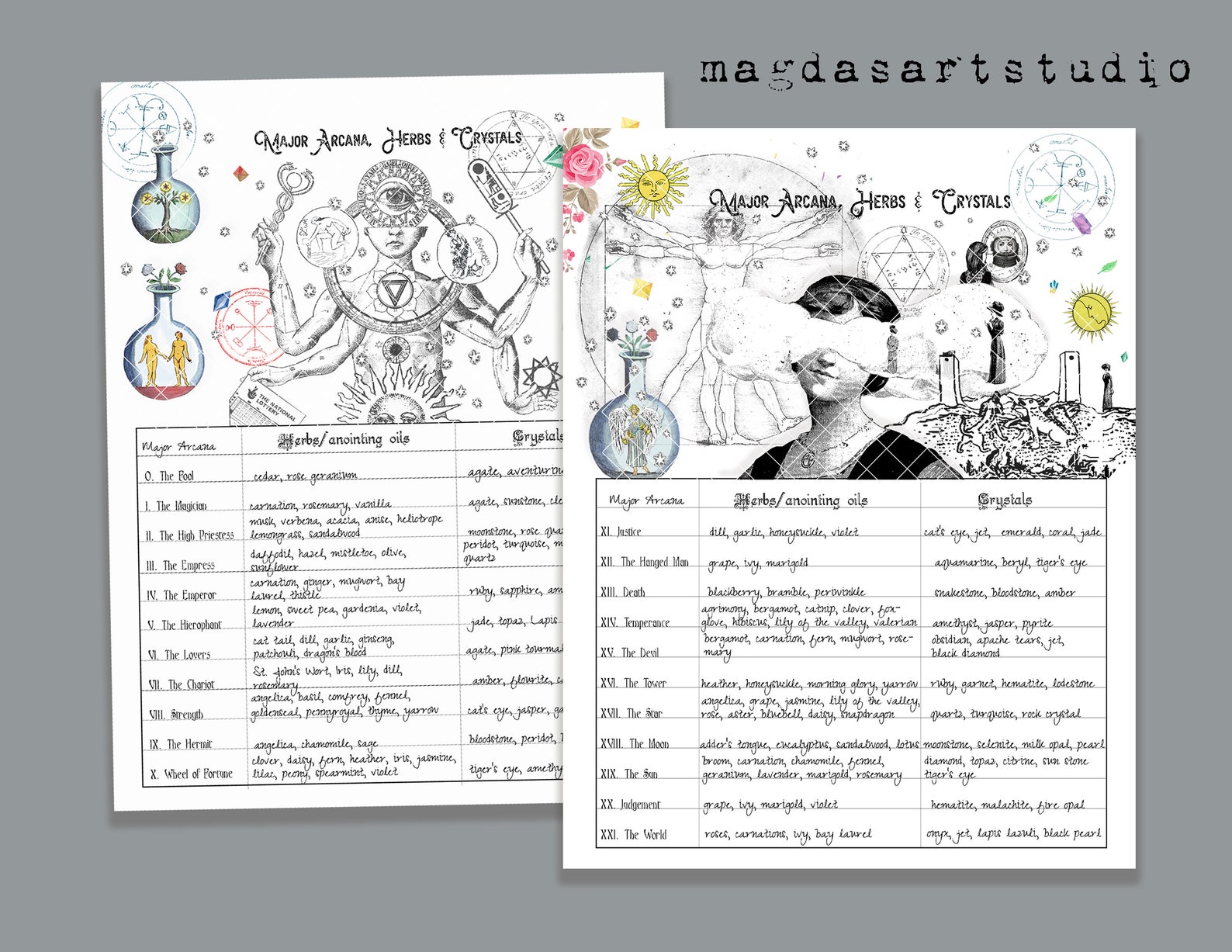 Tarot Notes Vol.5, Printable Pages, Tarot, Tarot, Crystals and Herbs ...