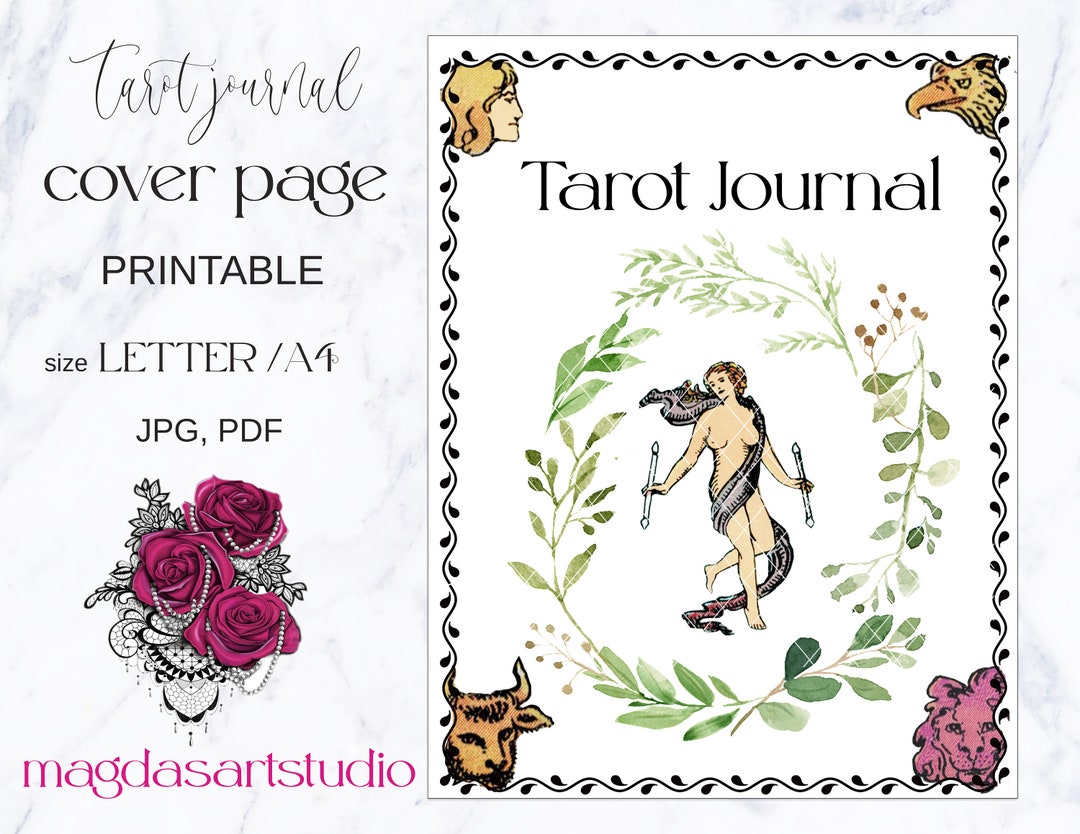Tarot Journal, Cover Page, Printable, Instant Download - Etsy