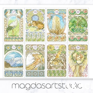 Art Nouveau Oracle, Printable, Oracle Cards, Sibilla Liberty, Oracle ...