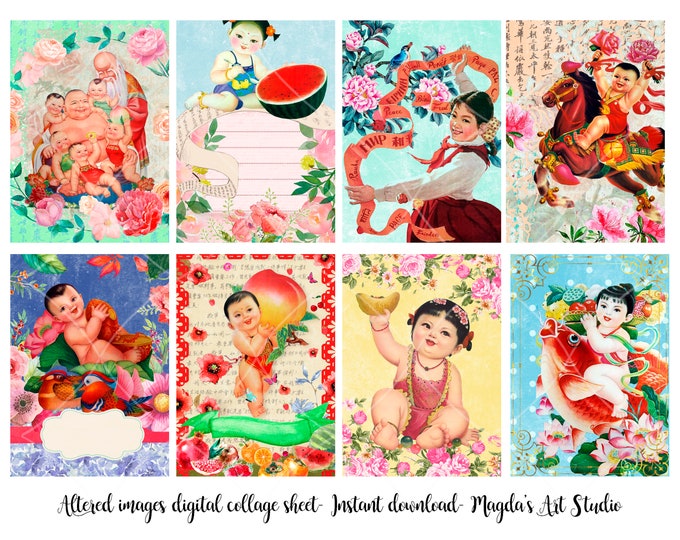 Propaganda Posters China Chinese Children Digital Collage - Etsy