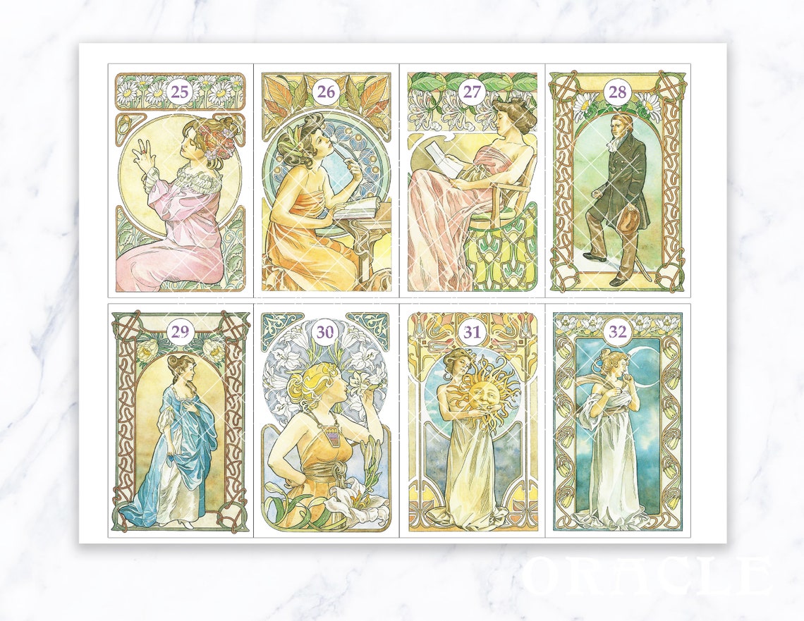 Art Nouveau Oracle Printable Oracle Cards Sibilla Liberty - Etsy Canada