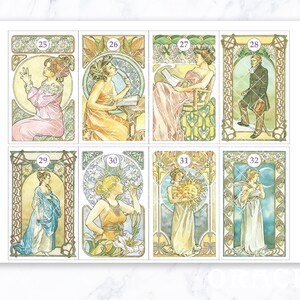 Art Nouveau Oracle, Printable, Oracle Cards, Sibilla Liberty, Oracle ...