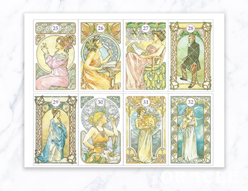Art Nouveau Oracle Printable Oracle Cards Sibilla Liberty - Etsy Canada