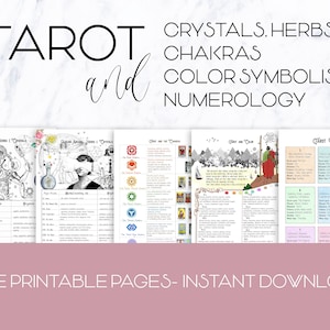 Tarot Notes Vol.5, Printable Pages, Tarot, Tarot, Crystals and Herbs ...