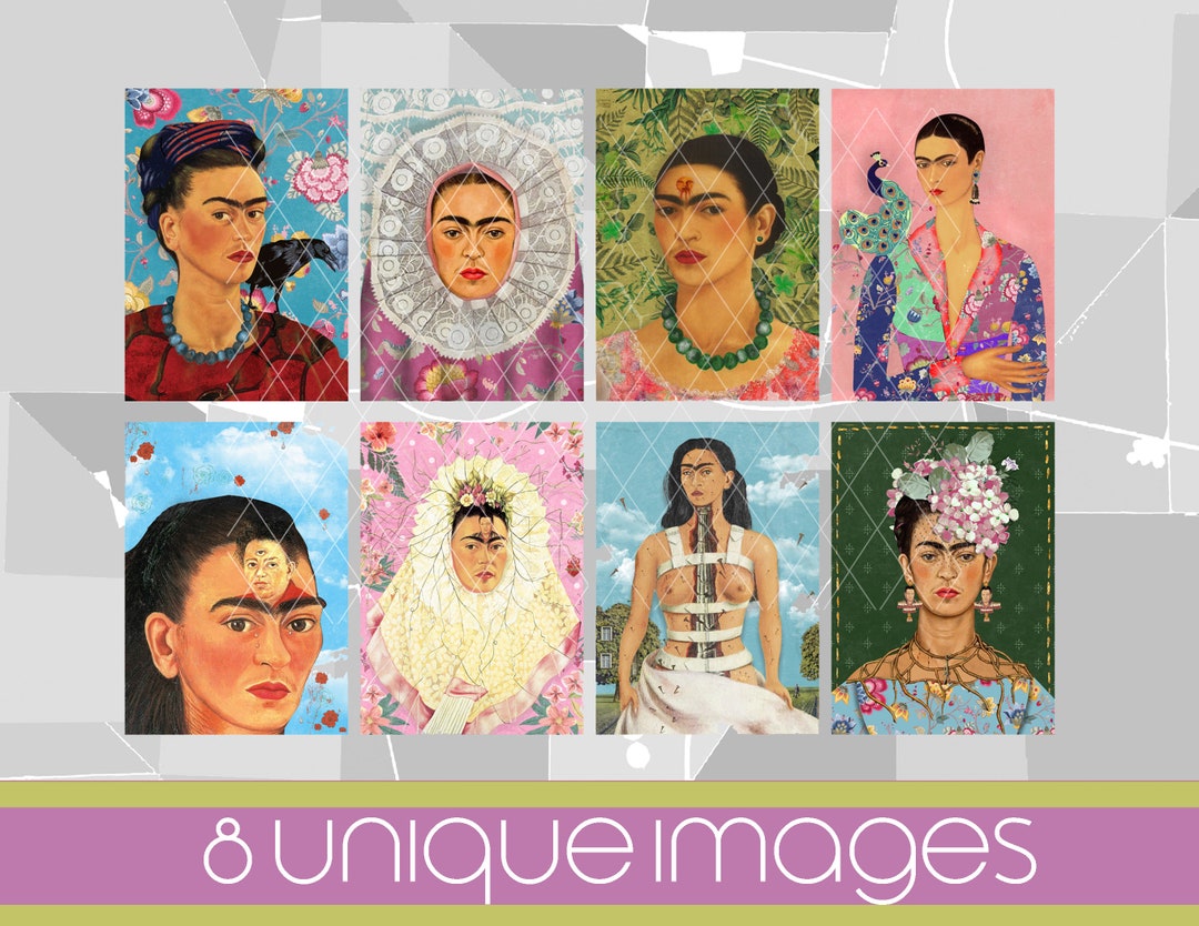 Frida Kahlo, Collage Sheet, Atc, Cards, Aceo, Digital Collage Sheet ...