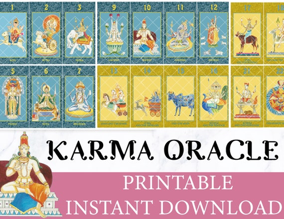 Karma Oracle Printable Oracle Cards Card Past Life | Etsy