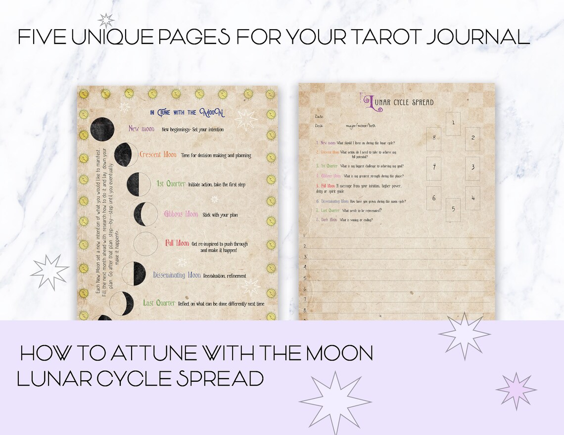 Tarot Journal Tarot Notes Vol.4 Tarot and the Moon | Etsy
