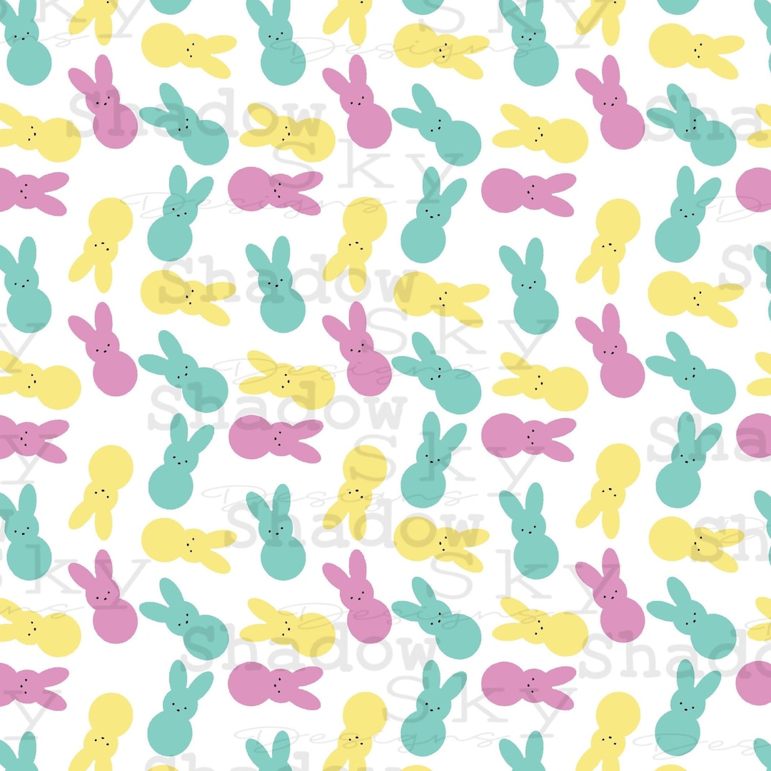 Easter Peeps Seamless Pattern PNG Sublimation File - Etsy