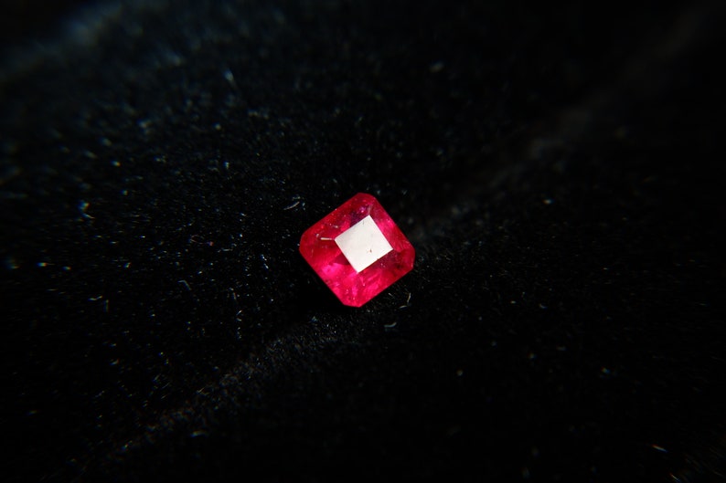 Natural Red Ruby Stone – 0.711 Carat Octagon Cut Gemstone - Etsy