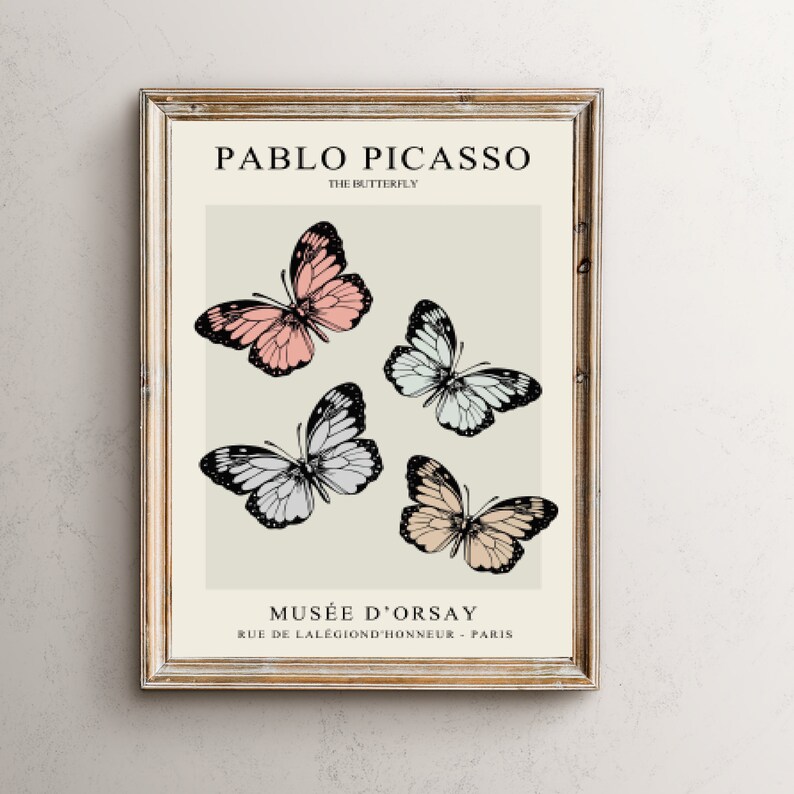Pablo Picasso Butterflybutterfly Print Picasso Wall Art - Etsy